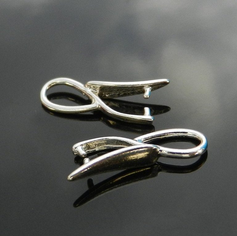 Sterling Silver Pinch Bails Pendant Bails Necklace Bails for Necklaces ...
